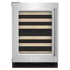 KitchenAid 24 in. Dual Zone 46-Bottle Built-In Undercounter Wine Cooler ...