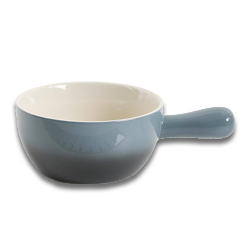 Gibson Crock-Pot 22 fl. oz Gray Artisan Stoneware Soup Bowl w/Handle (2 ...