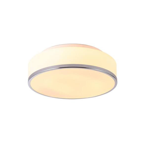 Bromi Design Riley 18 in. Black Flush Mount Ceiling Fixture B6808B4001 ...