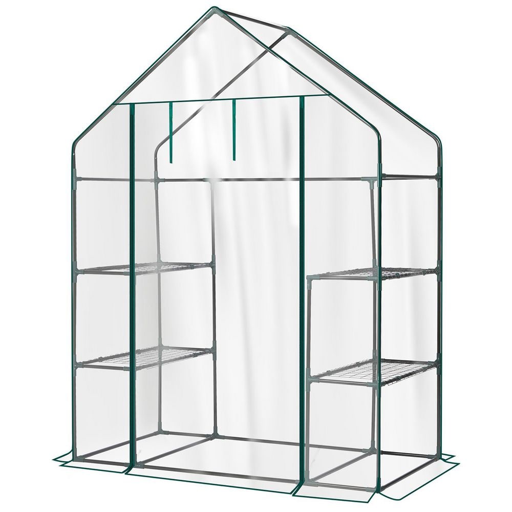 Karl home 56 in. W x 29 in. D x 77 in. H PE-Covered Portable Greenhouse K1G54000162 - The Home Depot
