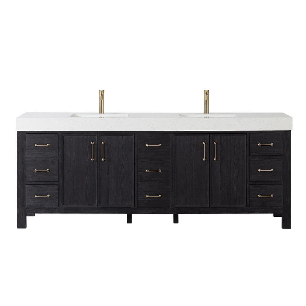 ROSWELL Leon 84 in. W x 22 in. D x 34 in. H Double Freestanding Bath ...