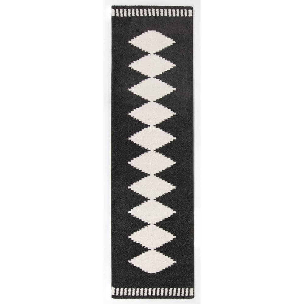 BALTA Nisha Black 2 ft. x 7 ft. Geometric Runner Rug 3090742 - The Home ...