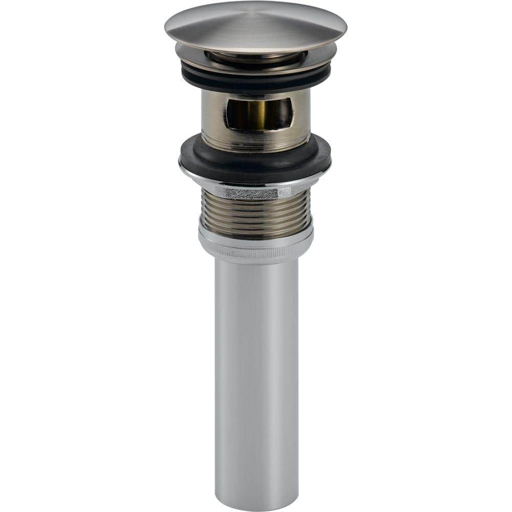 Delta Push Pop-Up Drain Assembly with Overflow Holes in Stainless 72173-SS