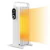 Costway 1500-Watt White Electric Oil-Filled Radiator Heater Space ...