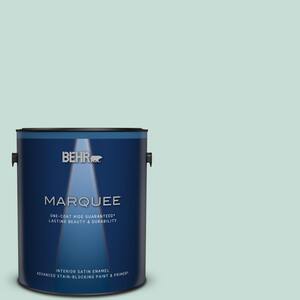BEHR ULTRA 1 gal. #MQ3-20 Whipped Mint Extra Durable Satin Enamel ...