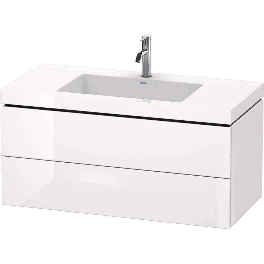 Duravit L-Cube 39.375 in. W x 18.875 in. D x 19.625 in. H Floating Bath ...