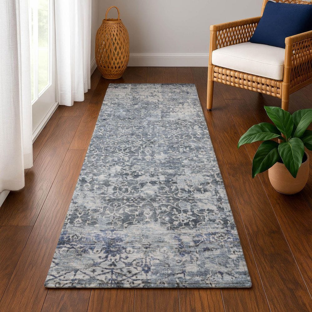 Addison Rugs Mayfield Premium Machine Washable Abstract AMF1752 Denim 2 ...
