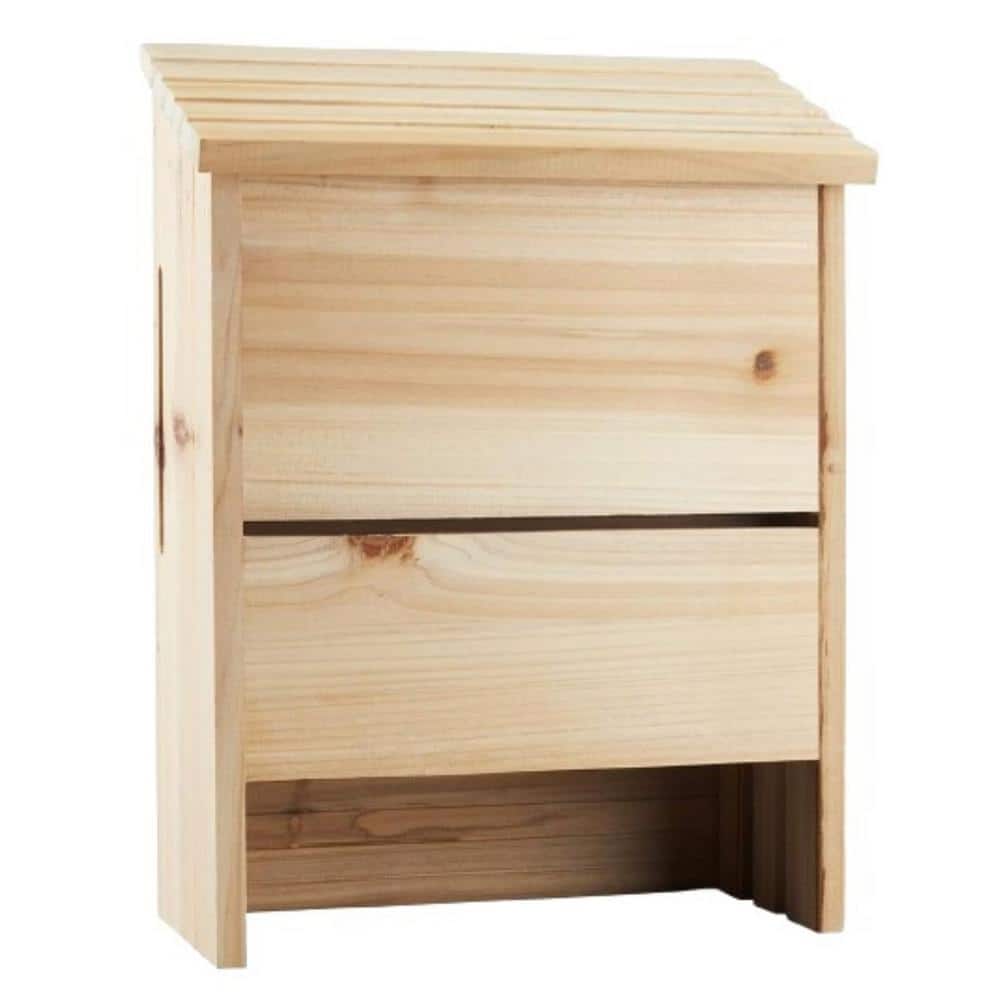 ITOPFOX 75-Birds Natural Wood Finish Large Triple Chambers Bat House ...