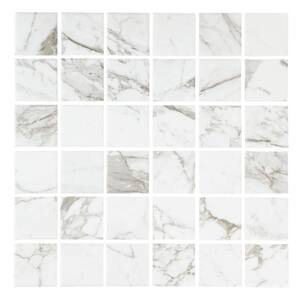 Marazzi EpicClean Milton Arabescato Marble 12 in. x 12 in. Glazed ...