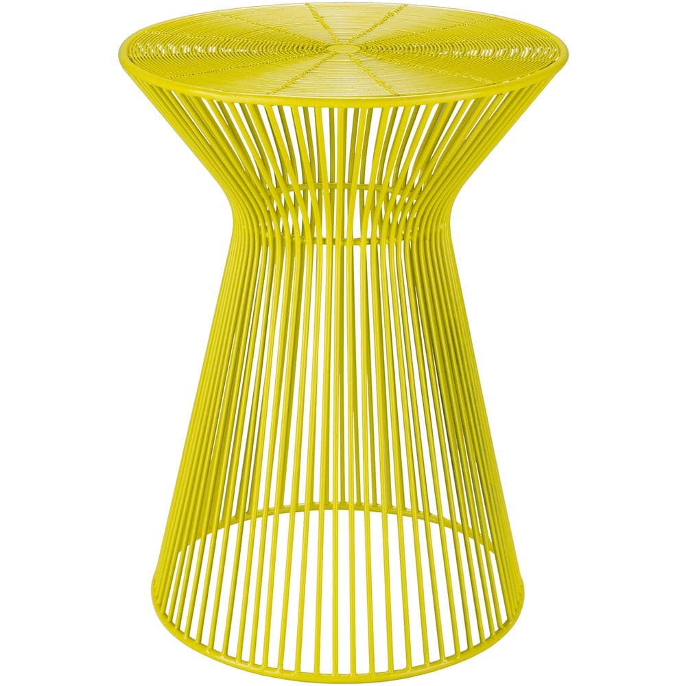 Livabliss Orth Bright Yellow Accent Table S00151099036 - The Home Depot
