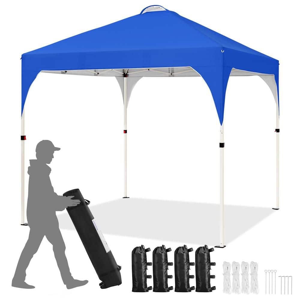 Yaheetech 6.6 ft. x 6.6 ft. FT Pop Up Canopy Tent with Roller Bag ...