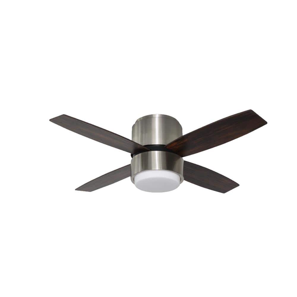 BLUE MOUNTAIN FANS Prism 42 in. Brushed Nickel LED Ceiling Fan with ...