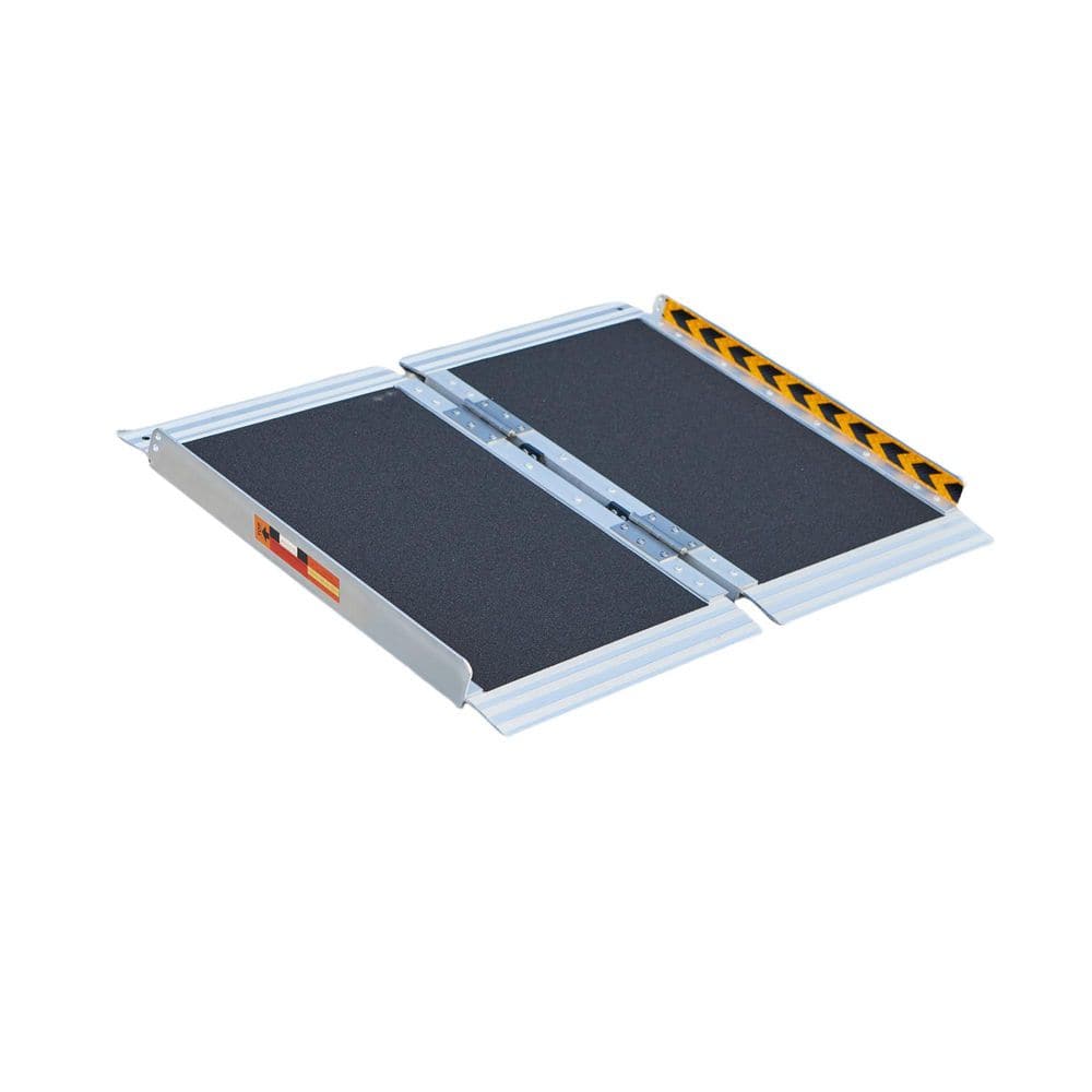 Laybus 2 ft. Portable Wheelchair Ramp, Non-Skid Aluminum Handicap Ramps ...
