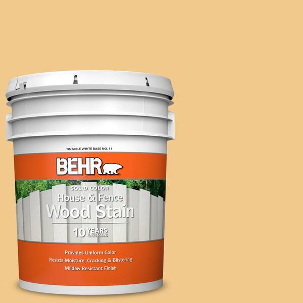 BEHR 5 gal. #HDC-CL-16 Beacon Yellow Solid Color House and Fence ...