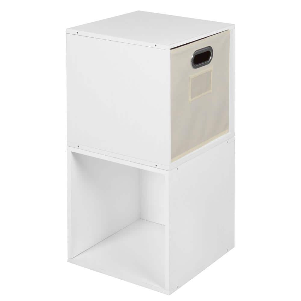 Regency 26 in. H x 13 in. W x 13 in. D White Wood 3-Cube Organizer ...
