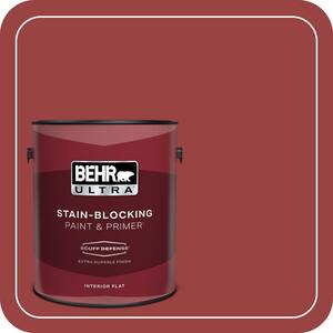 BEHR ULTRA 1 qt. #MQ1-10 Red My Mind Satin Enamel Exterior Paint ...