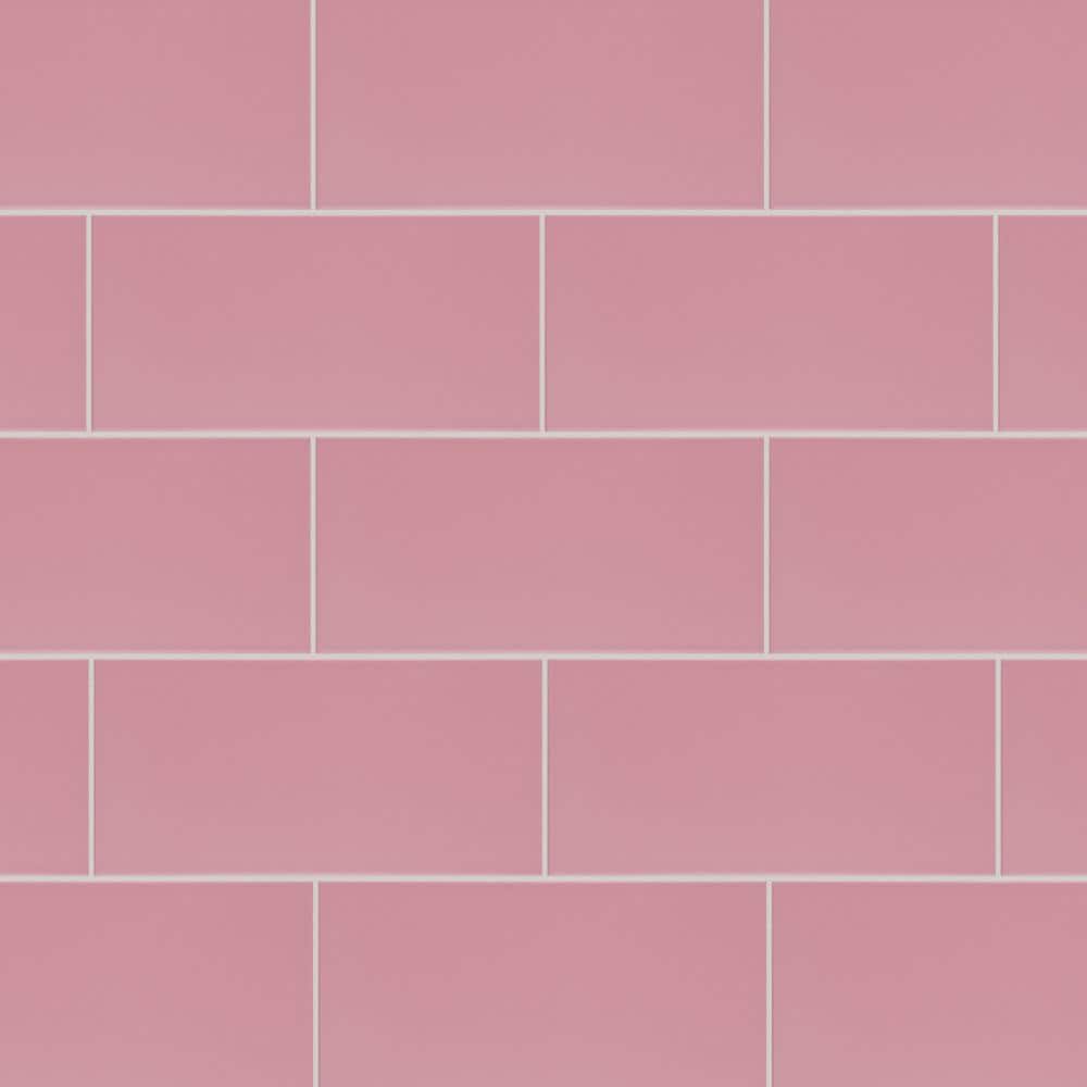 Merola Tile Projectos Blush Pink 3-7/8 in. x 7-3/4 in. Ceramic Floor ...