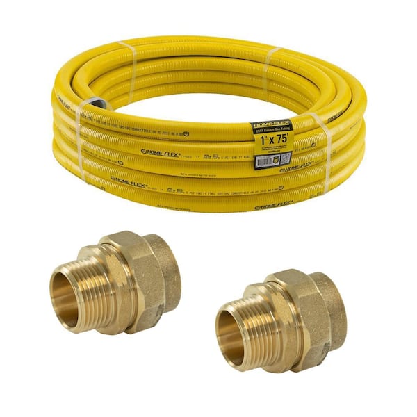 Home Flex 1 In X 75 Ft Csst Mpt Connection Kit 2 1 In Mpt Male