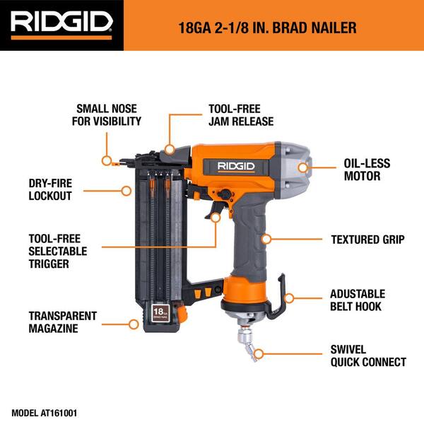 RIDGID 6 Gal. 150 PSI Electric Air Compressor with 25 ft. Hose, 18GA ...