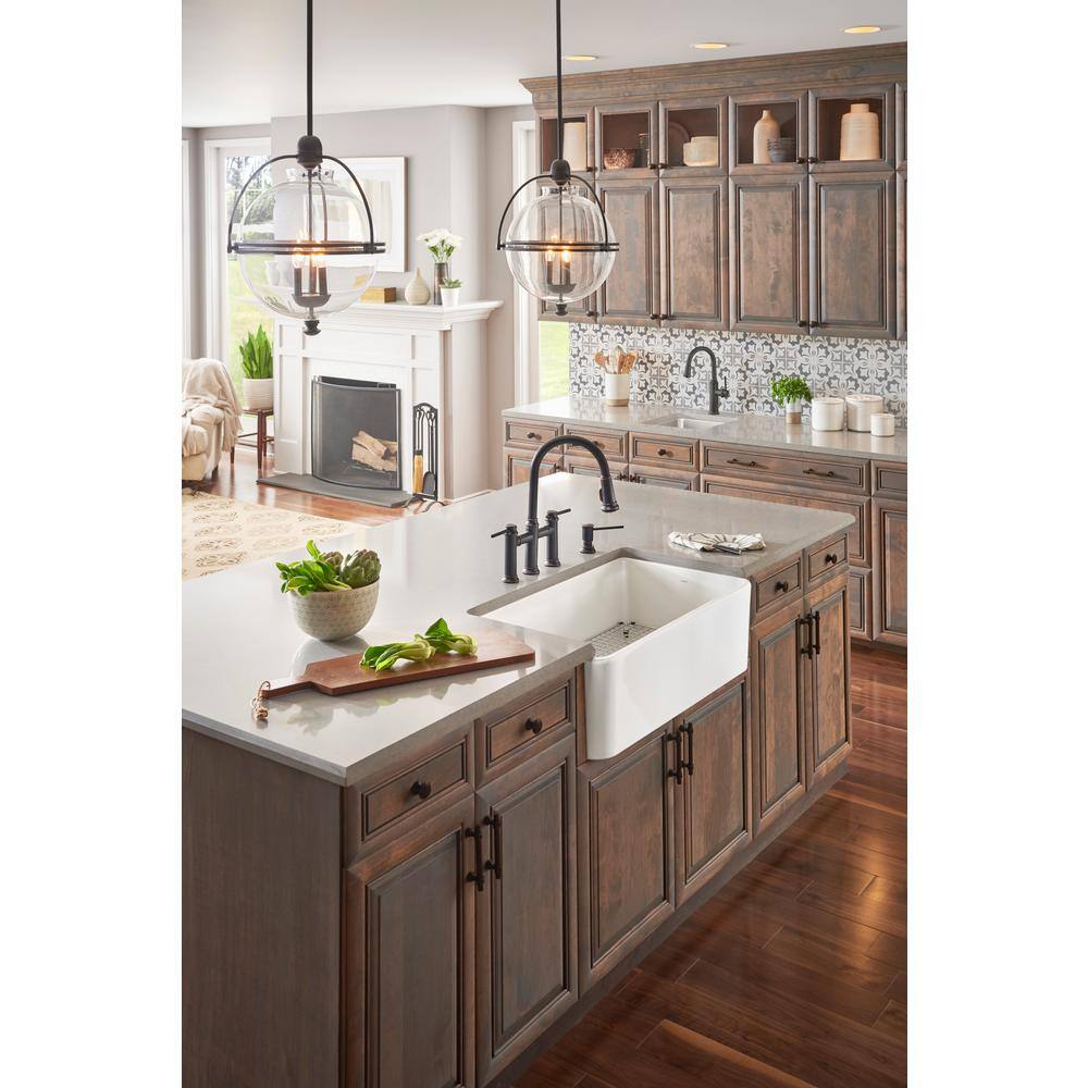 Buy CERANA Farmhouse Apron-Front White Fireclay 33 in. Single Bowl ...