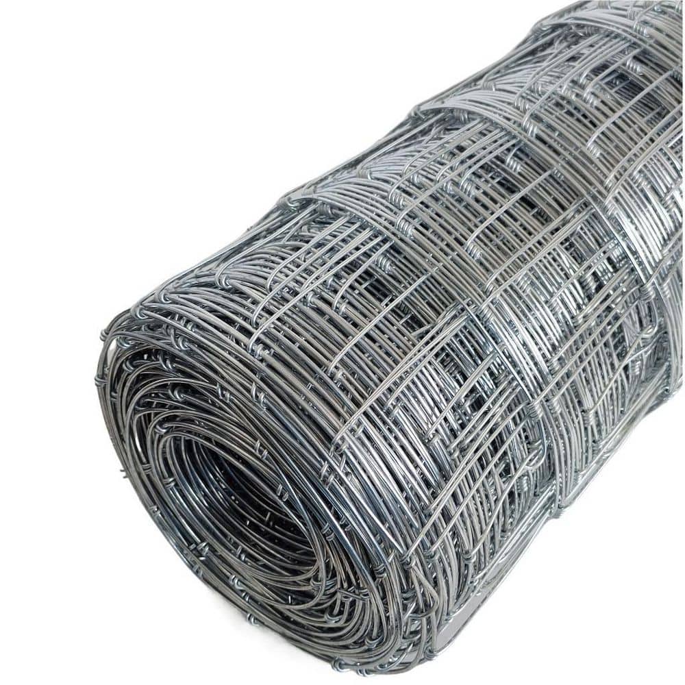 164 ft. L x 4 ft. H 14-Gauge Heavy Metal Galvanized Field Wire Garden ...