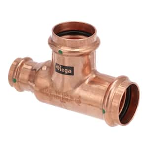 Viega ProPress 1-1/2 in. x 1-1/4 in. x 1 in. Press Copper Tee 15453 ...