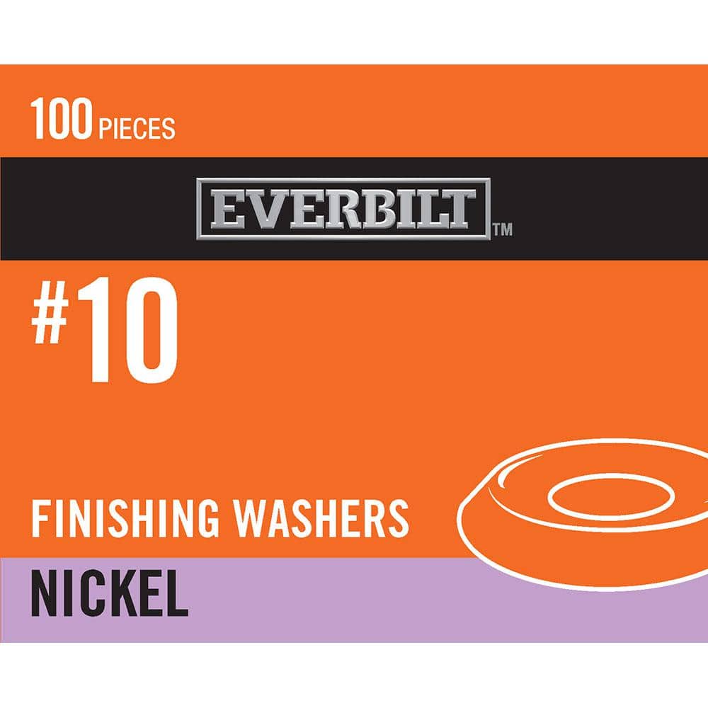 Everbilt #10 100-Pieces Nickel Plated Finishing Washer 845552 - The ...