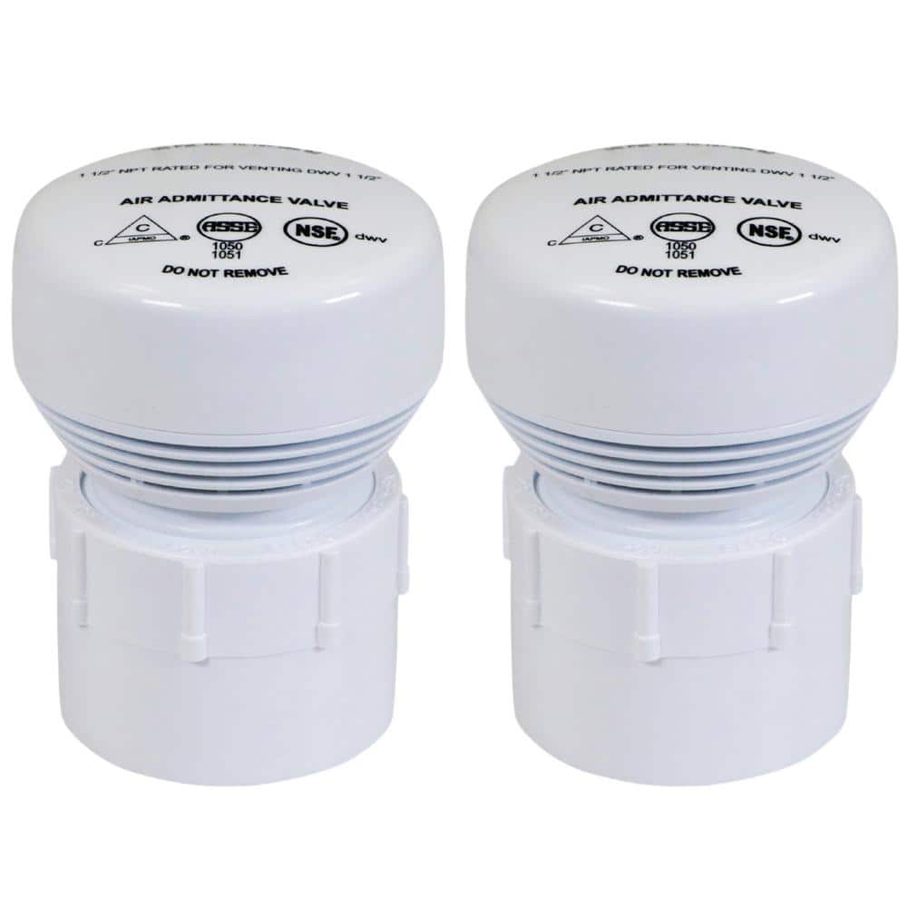 The Plumber's Choice White Air Admitance Valve 1-1/2 in. PVC Adapter ...