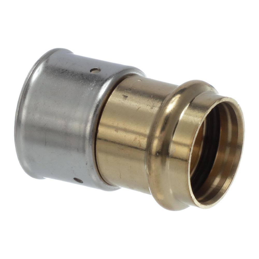 Viega PureFlow 1-1/4 in. x 1 in. Press Zero Lead Bronze Transition Coupling (5-pack) 99665 - The ...