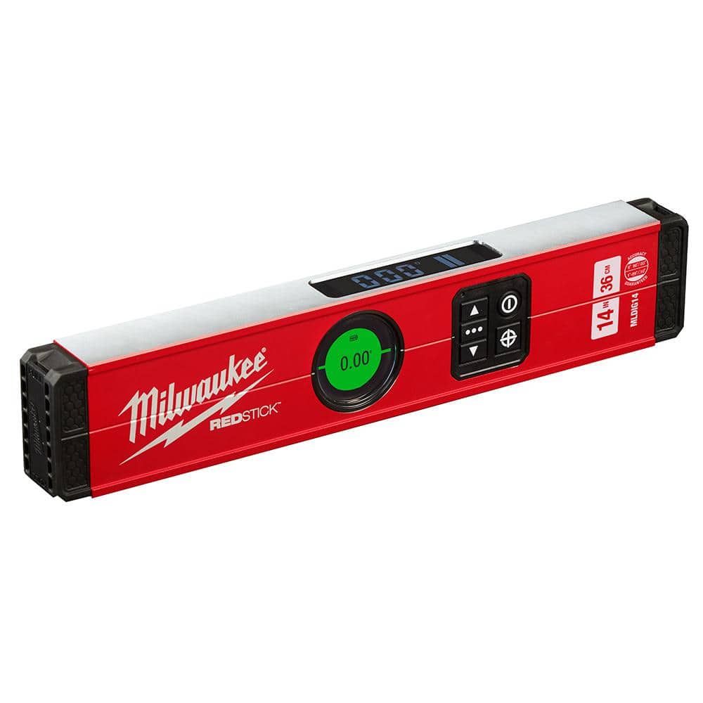 Milwaukee 14 in. Redstick Digital Box Level with Pin-Point Measurement ...