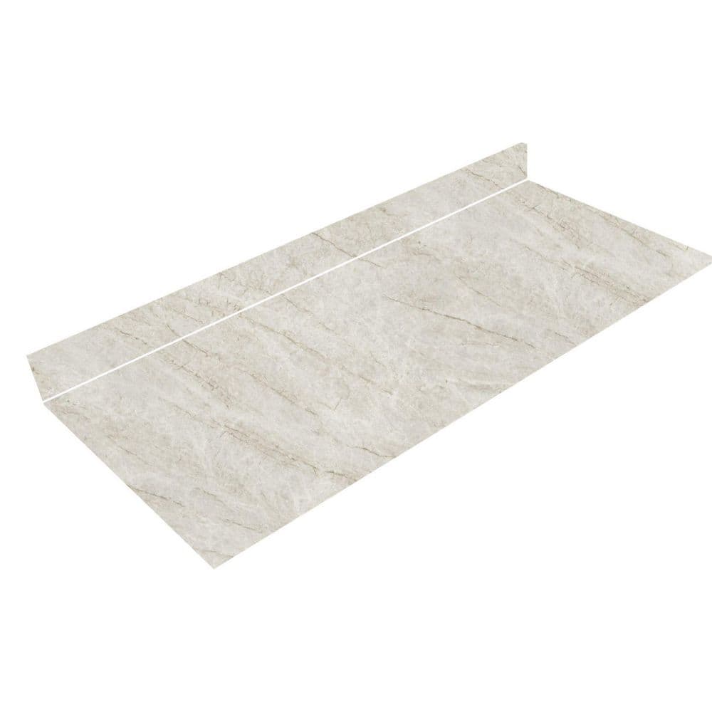 THINSCAPE 4 ft. L x 25 in. D Engineered Composite Countertop in Midday ...