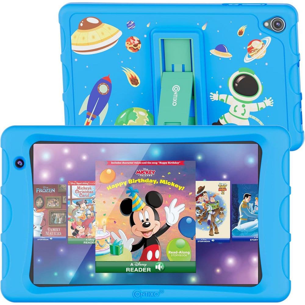CONTIXO 8 in. Kids Learning Tablets, Disney E-Book Pre-Installed ...
