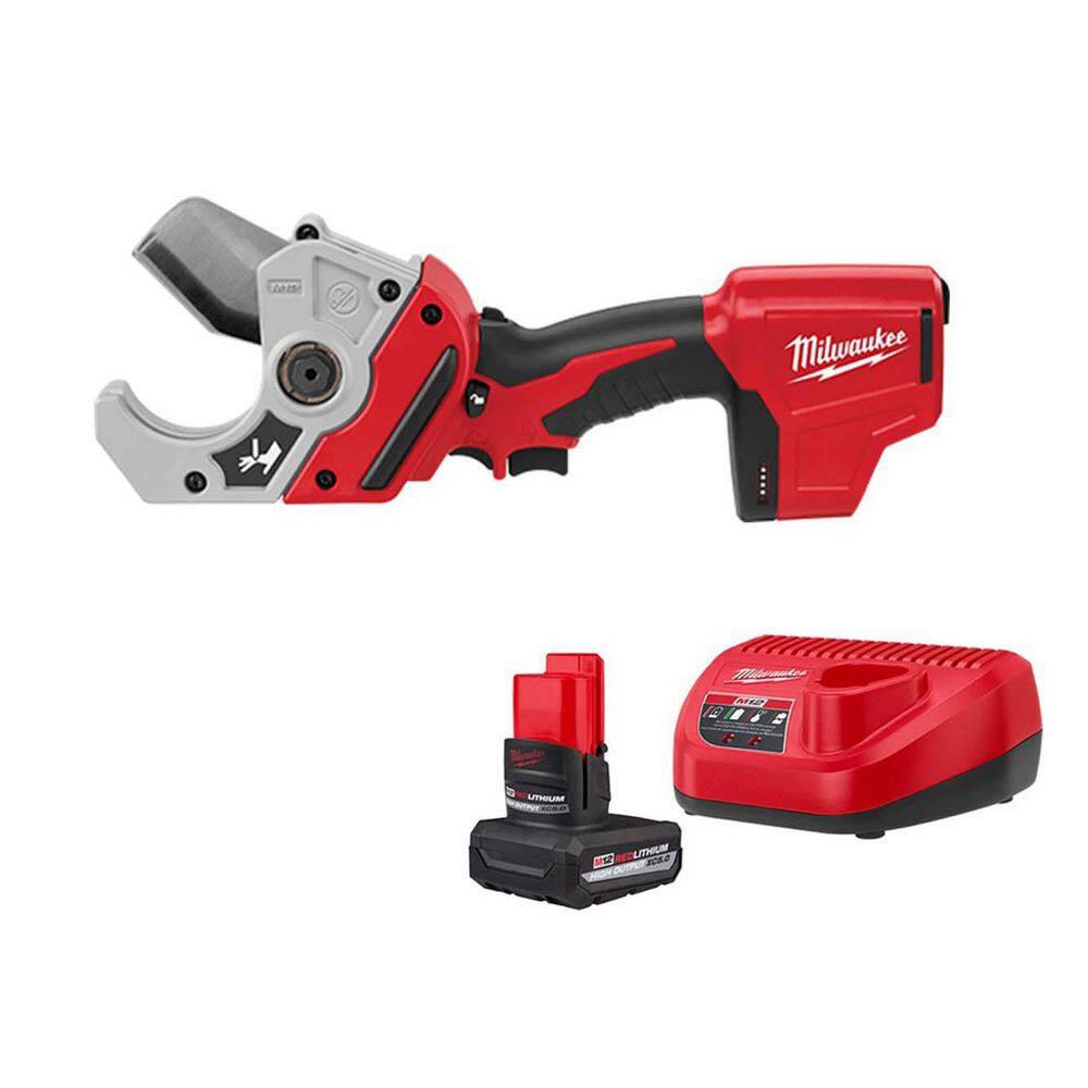 Milwaukee M12 12V Lithium-Ion Cordless PVC Pipe Shear with HIGH OUTPUT ...