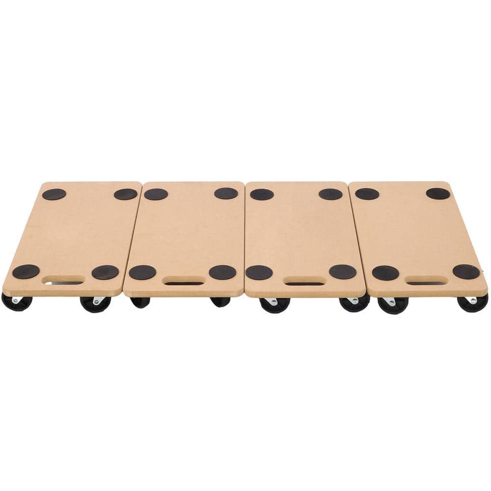 Miscool Ami 500 lbs. Rectangular Heavy-Duty Wood Dolly, Furniture ...
