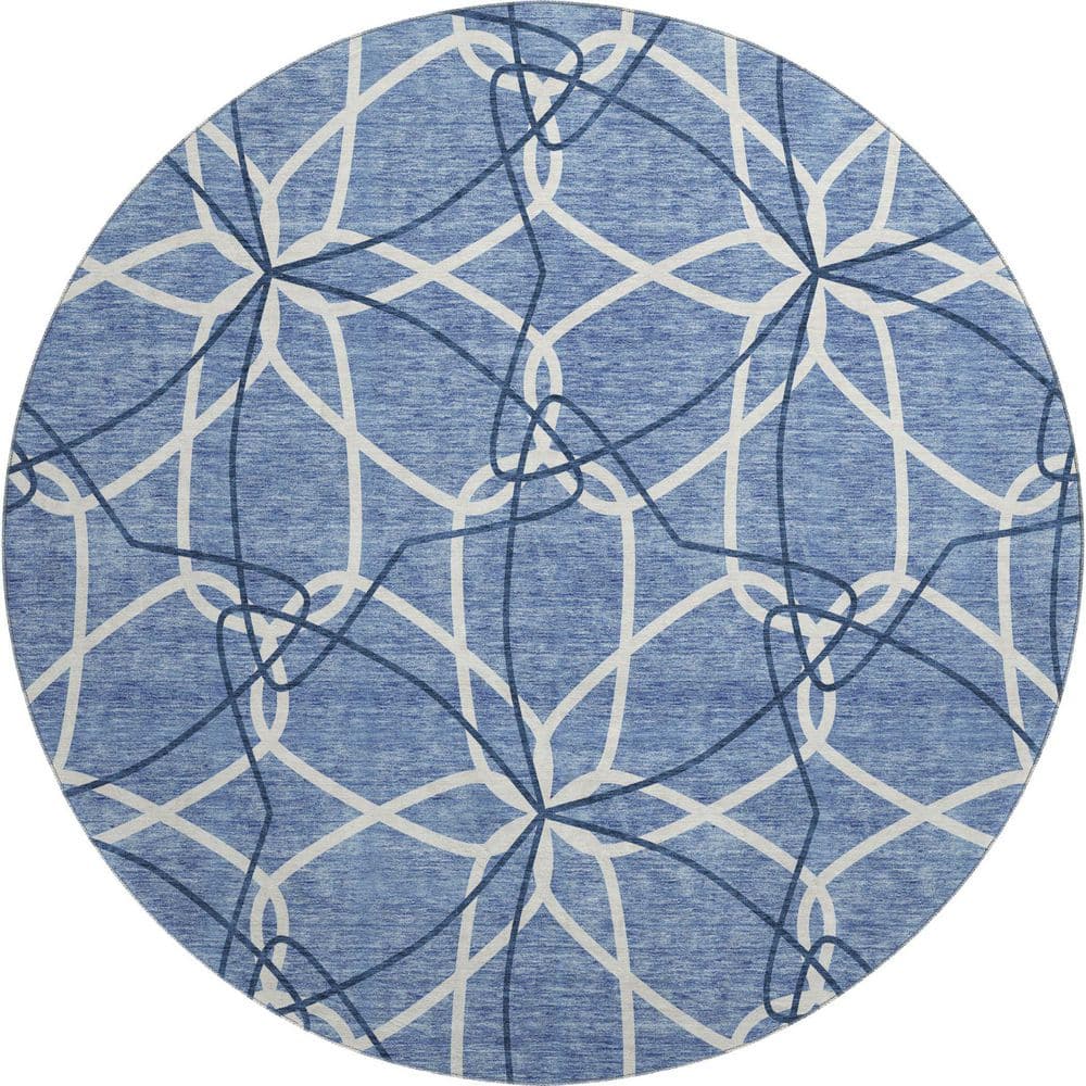 Addison Rugs Mayfield Premium Machine Washable Abstract AMF950 Denim 8 ...