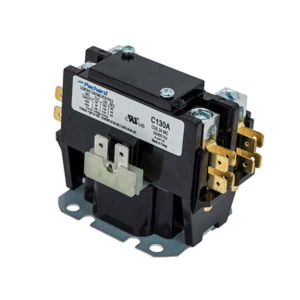Packard 1 Pole 30 Amp 24 VAC Contactor C130A - The Home Depot