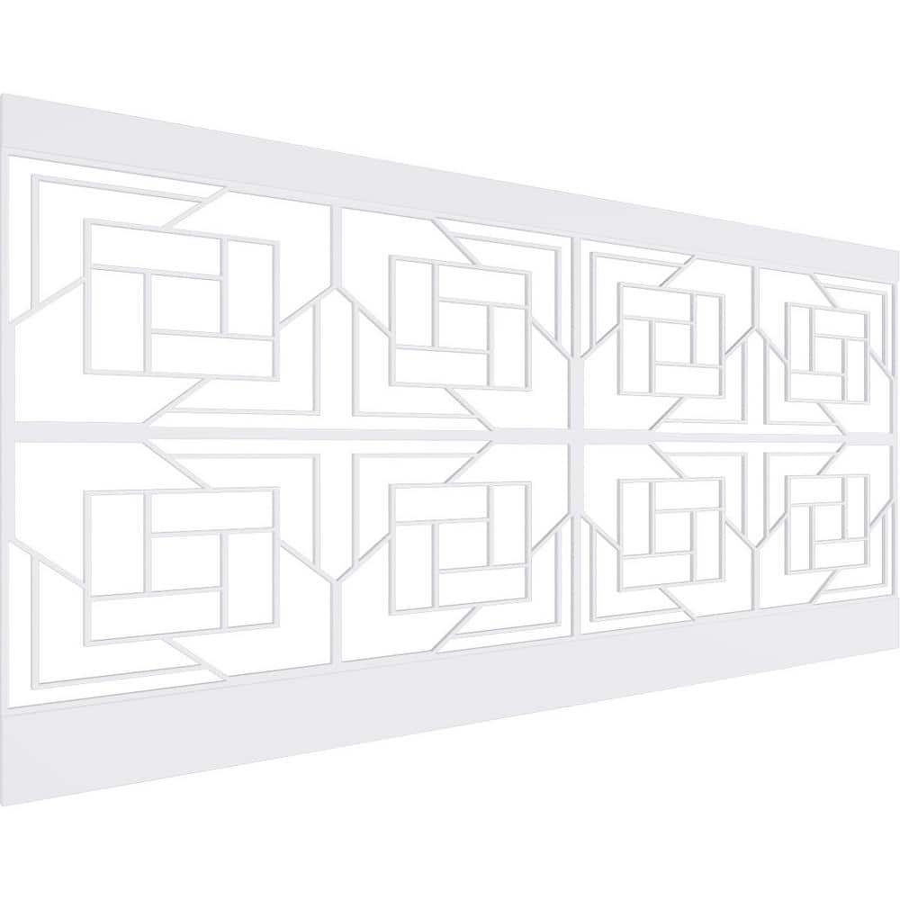 Ekena Millwork 44 in. H x 94-1/2 in. W 28.92 sq. ft. Loveland PVC ...