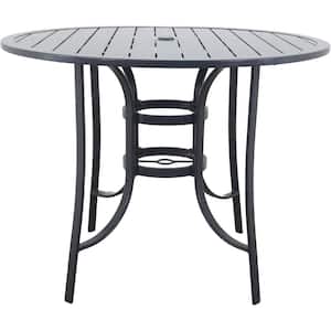 Courtyard Casual Santa Fe 48 in. Round Aluminum Balcony Height Outdoor ...