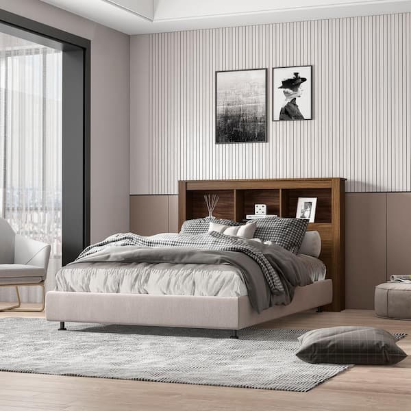 Polifurniture Madison Walnut Full Size Bookcase Headboard 402300910003