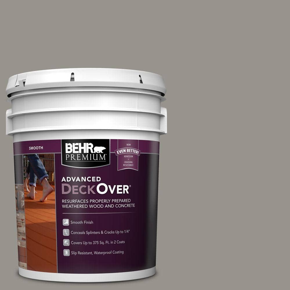 BEHR Premium Advanced DeckOver 5 gal. #SC-137 Drift Gray Smooth Solid ...