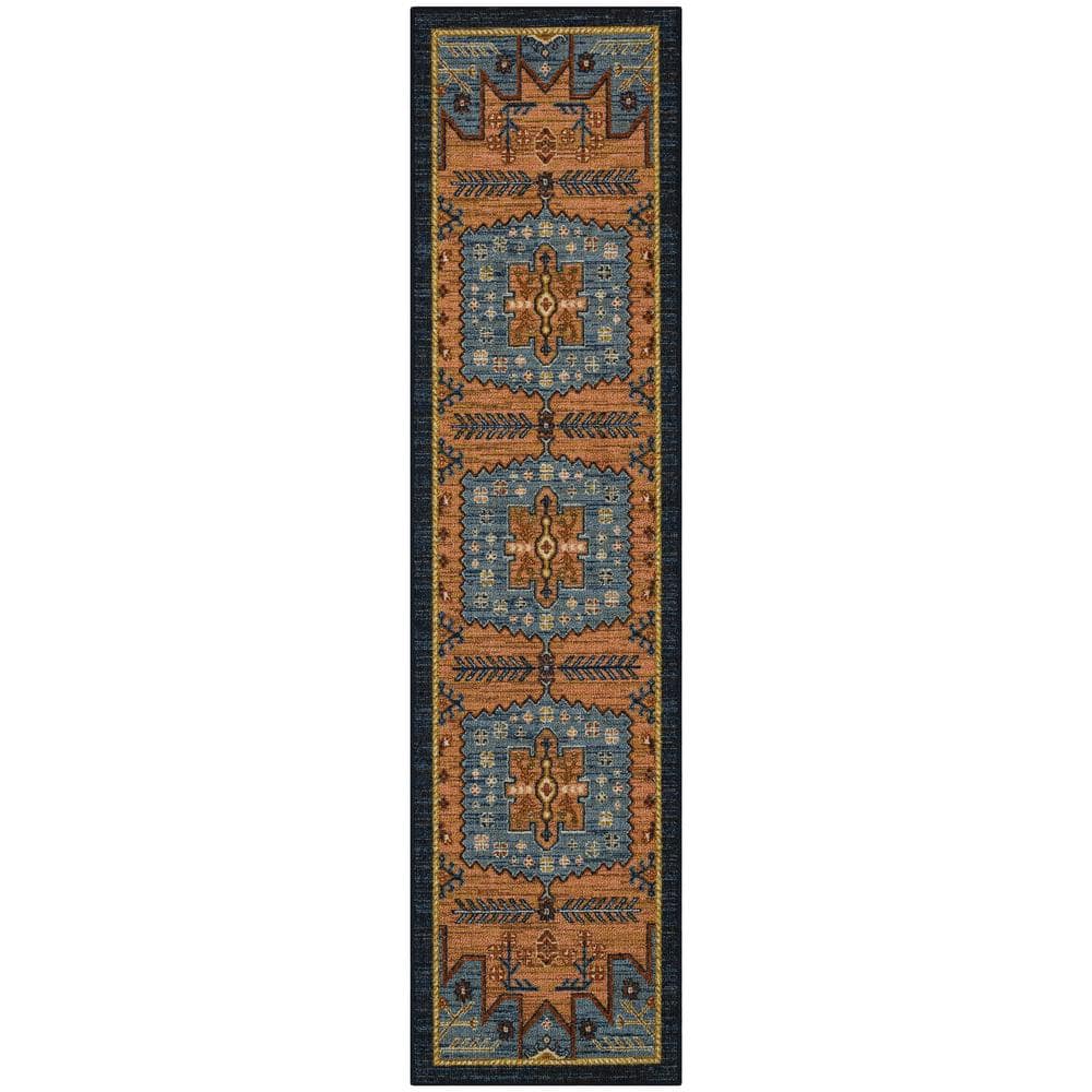 Mohawk Home Tenby Blue 2 ft. x 8 ft. Runner Rug 820473 - The Home Depot