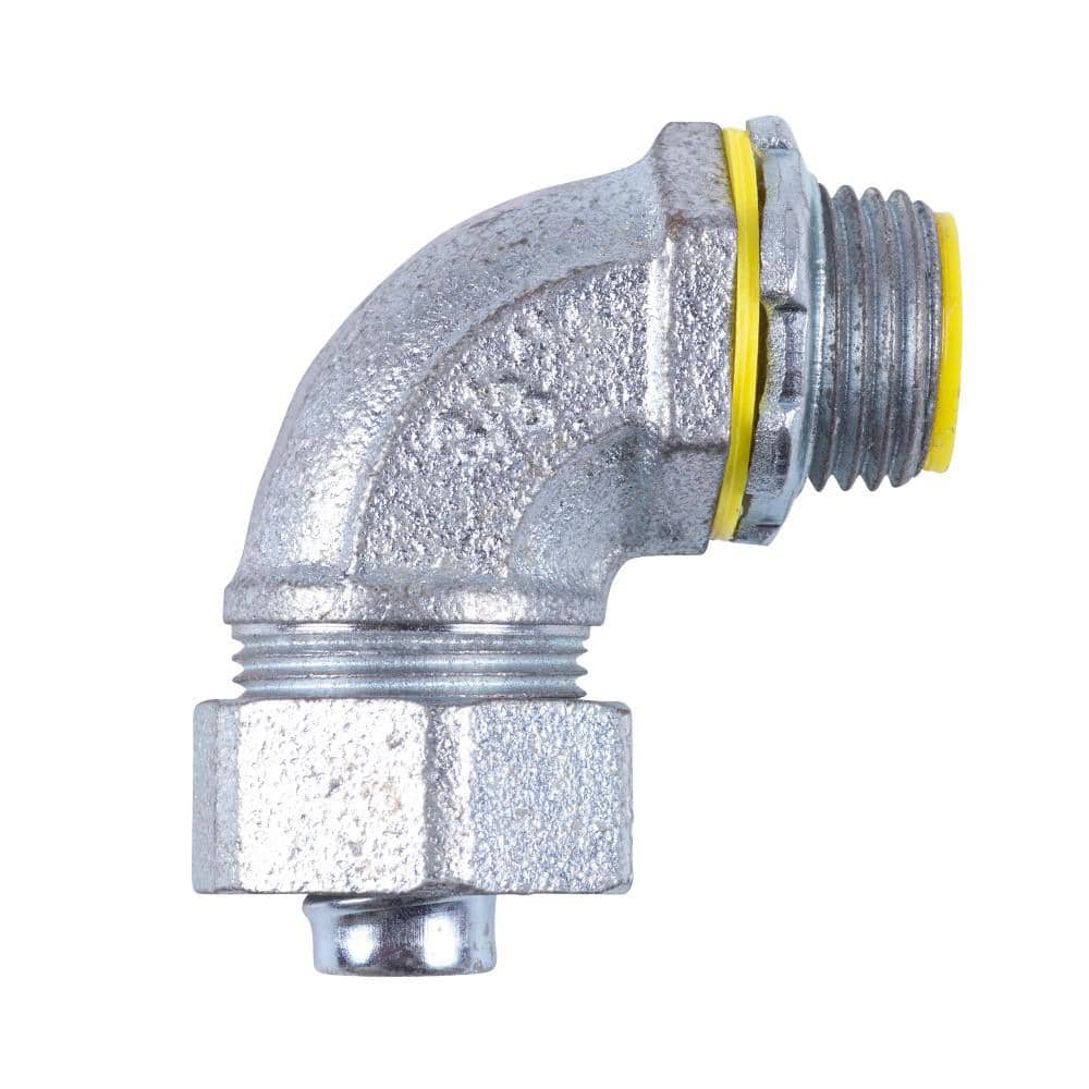 Halex 1/2 in. Insulated Liquid-Tight 90-Degree Connector (1-Pack) 86905 ...