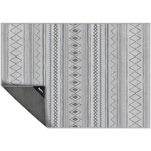 GelPro Nevermove Jordan Blue 2 ft. x 2.8 ft. Machine-Washable Polyester ...