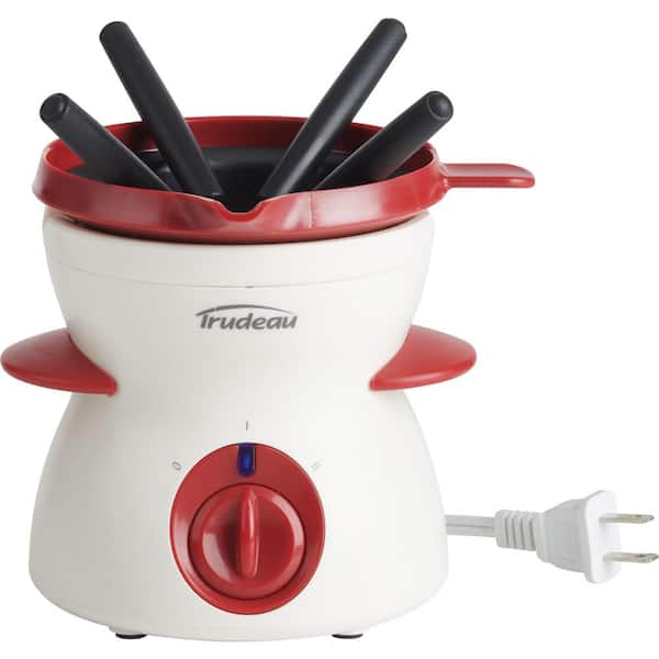 Trudeau Electric Enamel Chocolate Fondue Pot Set 05217017 - The Home Depot