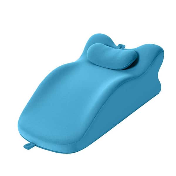 Blue Memory Foam Wedge Prone Pillow Ergonomic Spinal Posture Support ...