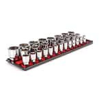 TEKTON 1/2 in. Drive Deep 12-Point Socket Set 10 mm to 38 mm (29-Piece ...