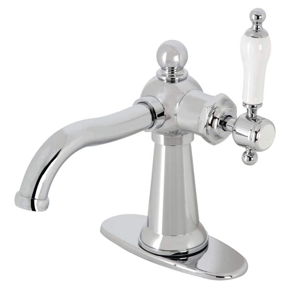 Kingston Brass Nautical Single-Handle Single-Hole Bathroom Faucet with ...