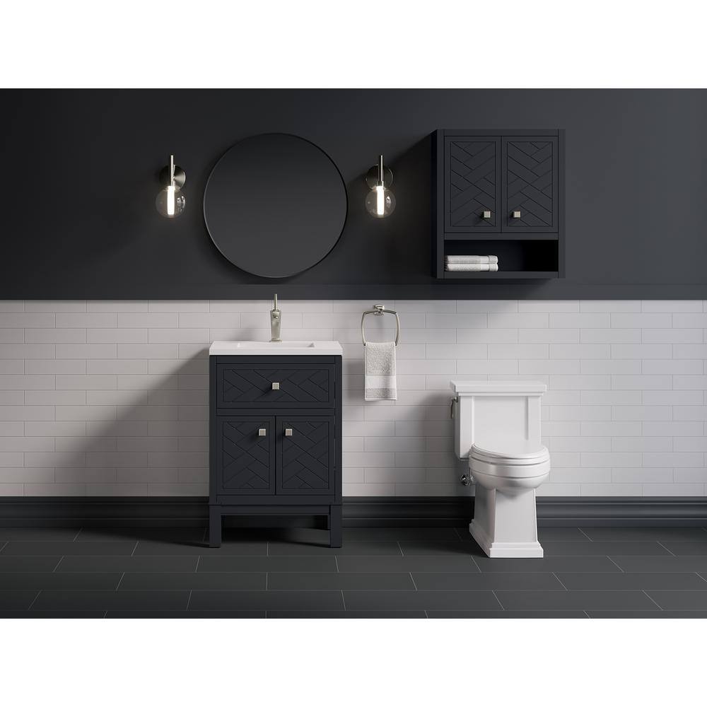KOHLER Beauxline 24.31in. Single Sink Freestanding Slate Grey Bath ...