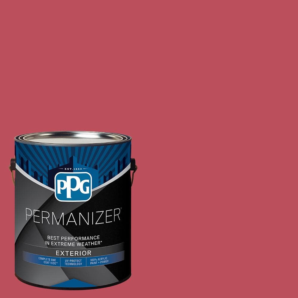 PERMANIZER 1 gal. PPG1186-6 Salsa Diane Semi-Gloss Exterior Paint ...
