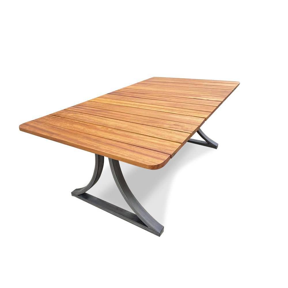HiGreen Outdoor Amigo Teak and Aluminum Outdoor Coffee Table 0170T ...